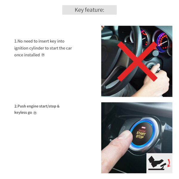 Push Start Button & keyless go System - Leading car alarm remote starter manufacturer in China